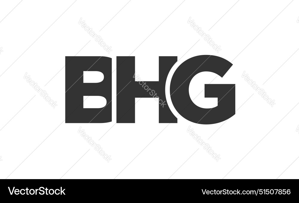 Bhg logo design template with strong and modern Vector Image