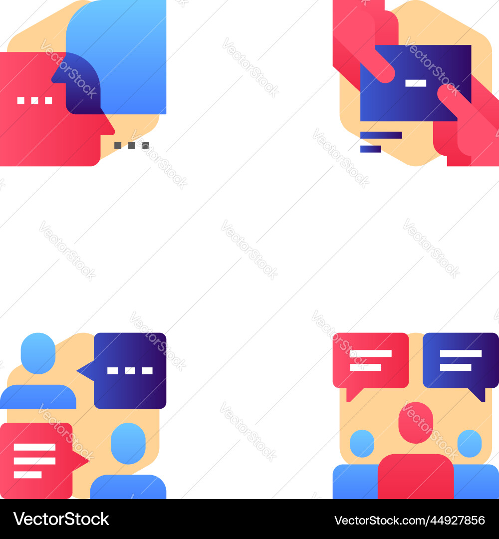 Buzz marketing icons Royalty Free Vector Image
