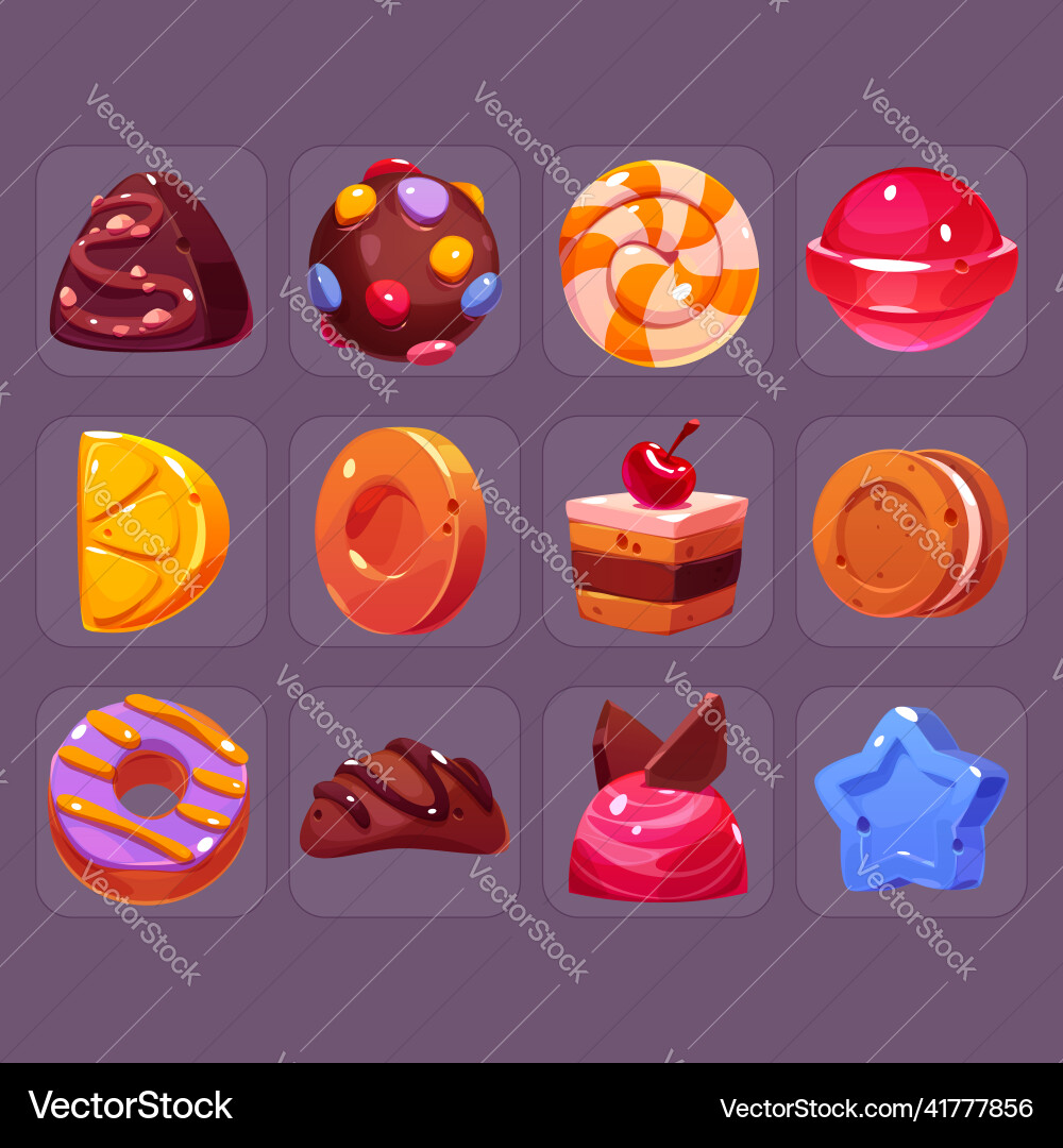 Candy Icon Set - Sweets & Treats Royalty Free Vector