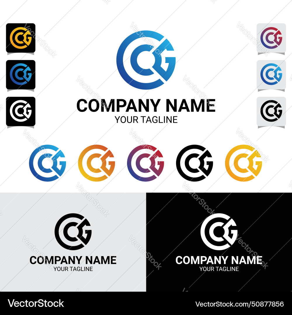 CCG Initial Logo Template - Modern & Minimalist