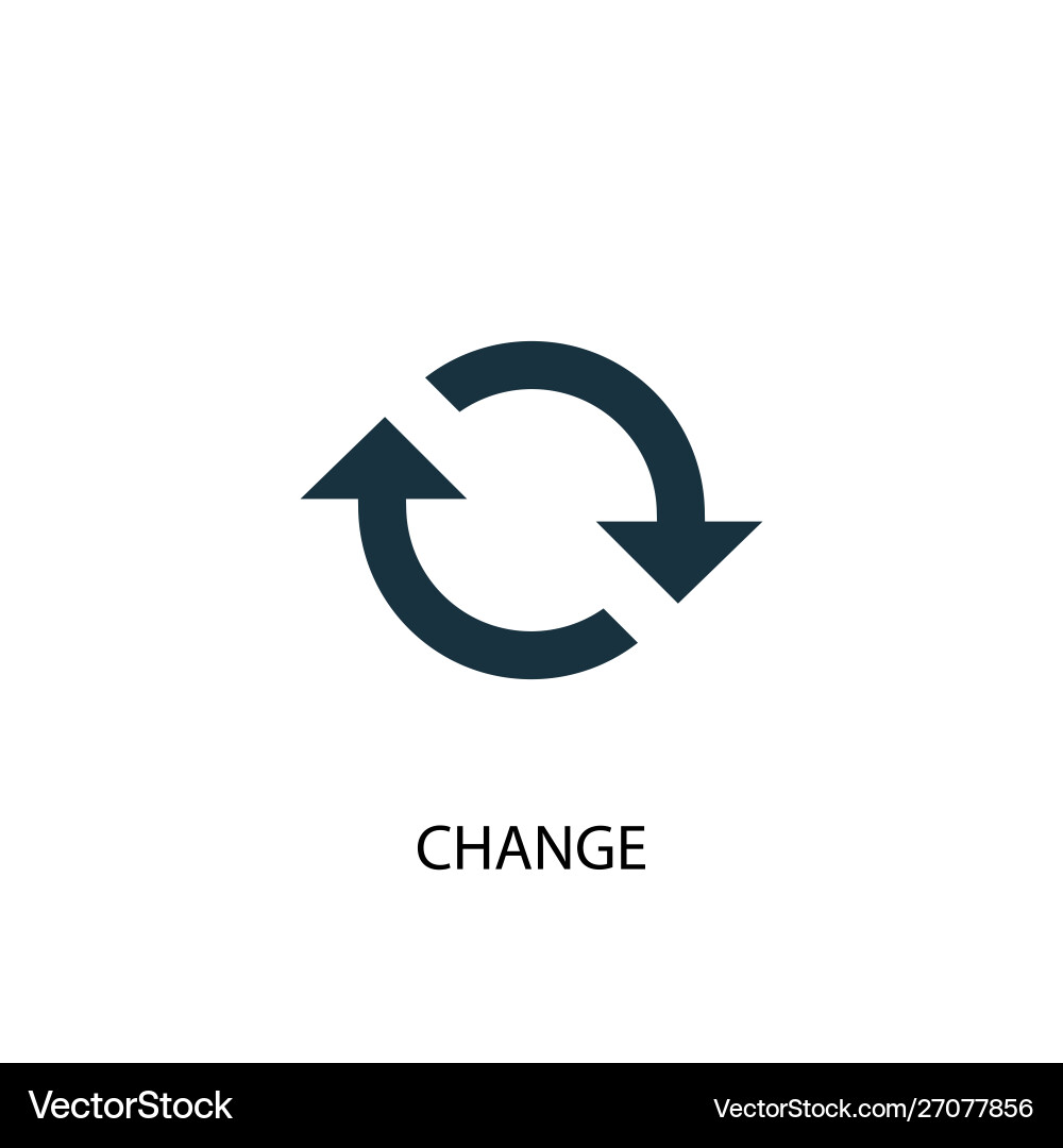 Change icon simple element Royalty Free Vector Image