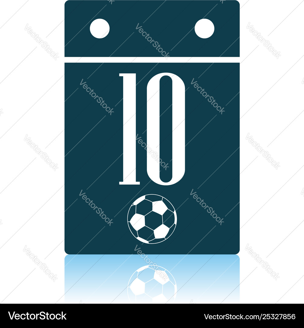 Soccer calendar icon Royalty Free Vector Image