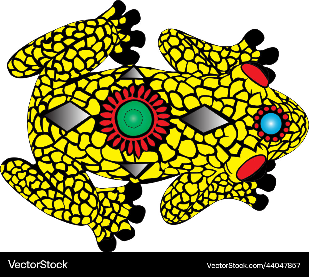 Frog color abstract Royalty Free Vector Image - VectorStock