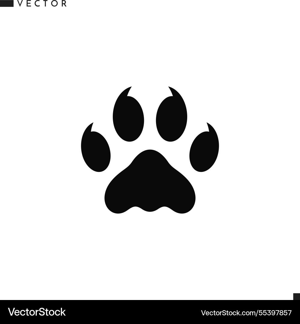 Leopard paw print icon Royalty Free Vector Image