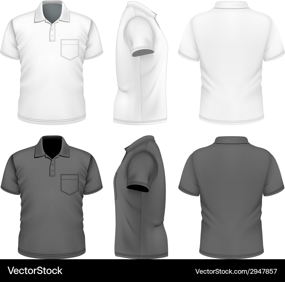 Mens polo-shirt design template Royalty Free Vector Image