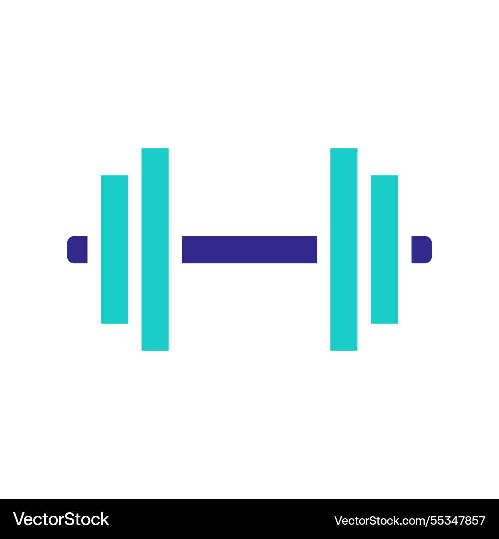 Minimalist dumbbell design Royalty Free Vector Image