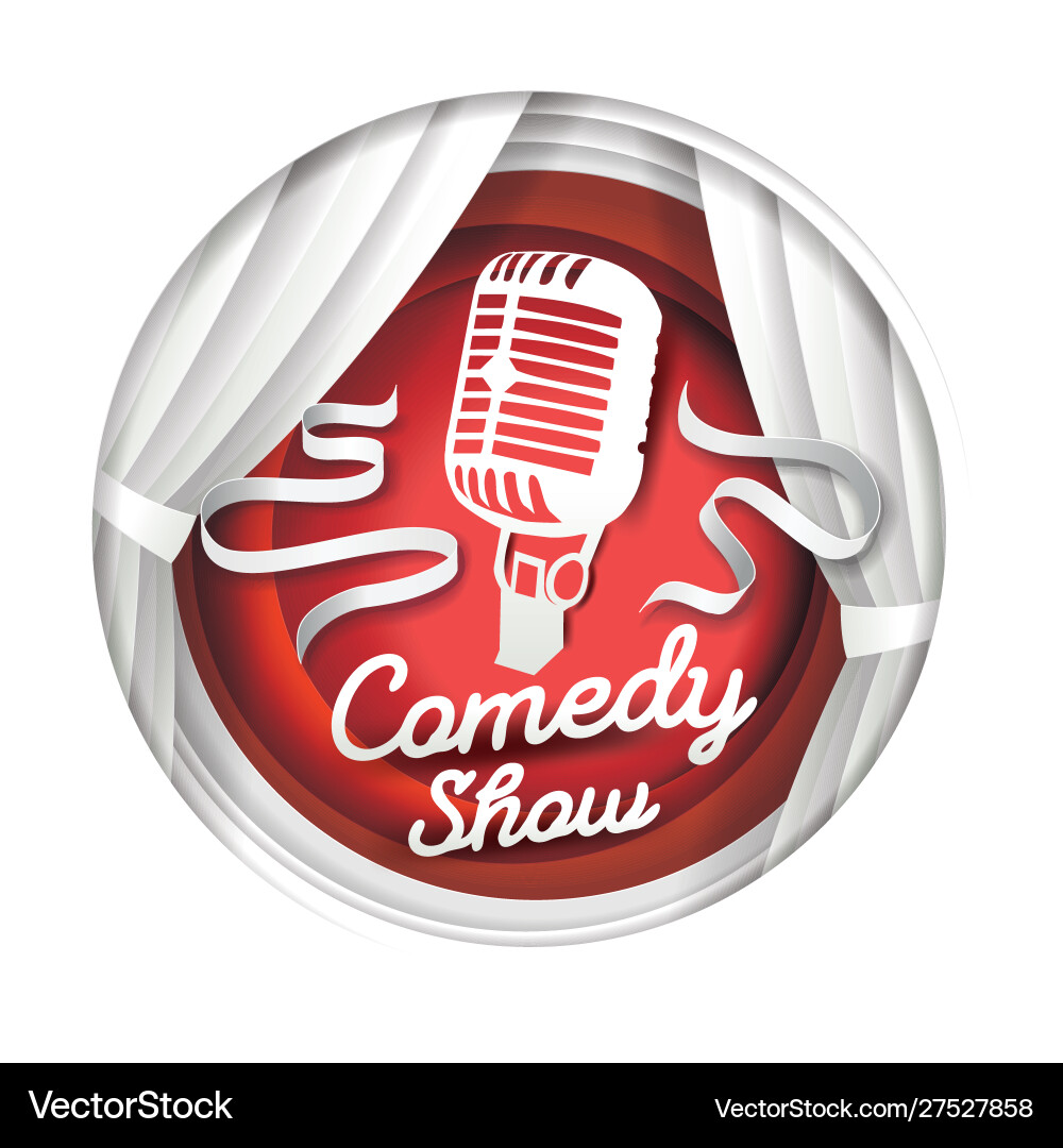 Comedy show in paper art Royalty Free Vector Image