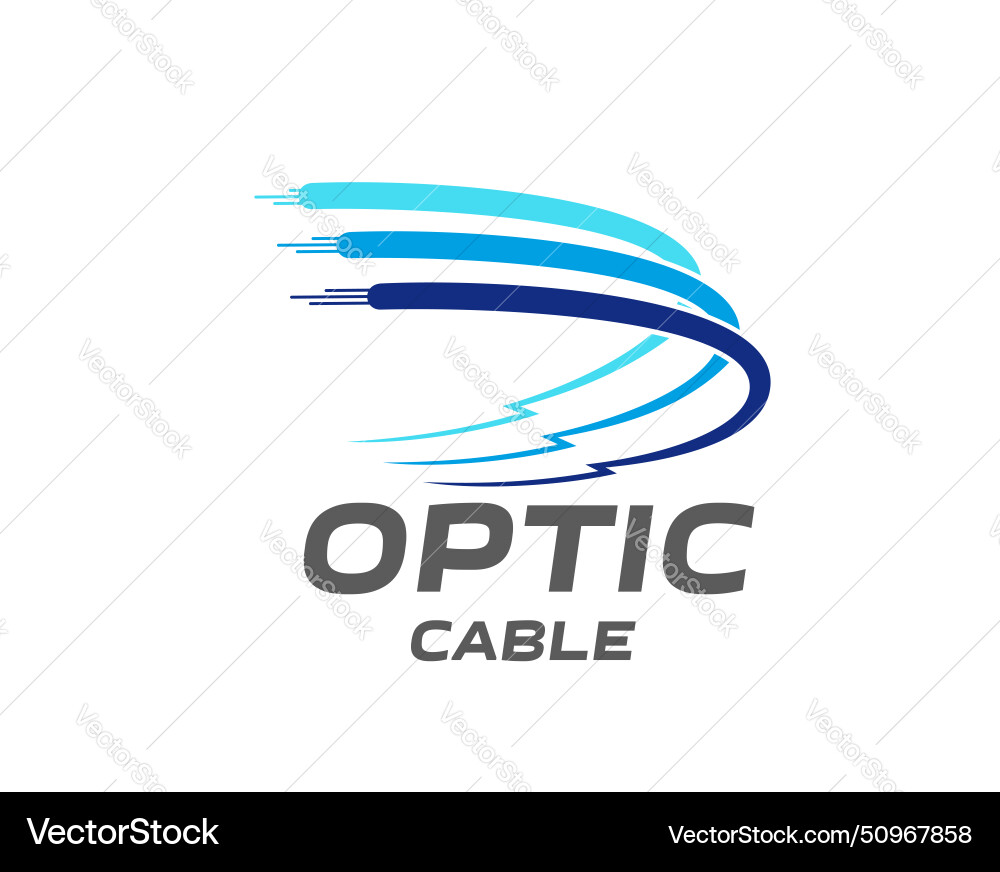 Fiber optic cable icon internet technology Vector Image