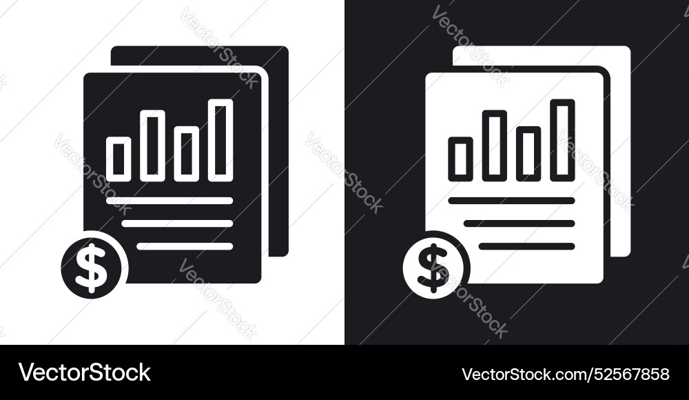 Income statement icon set on white background Vector Image