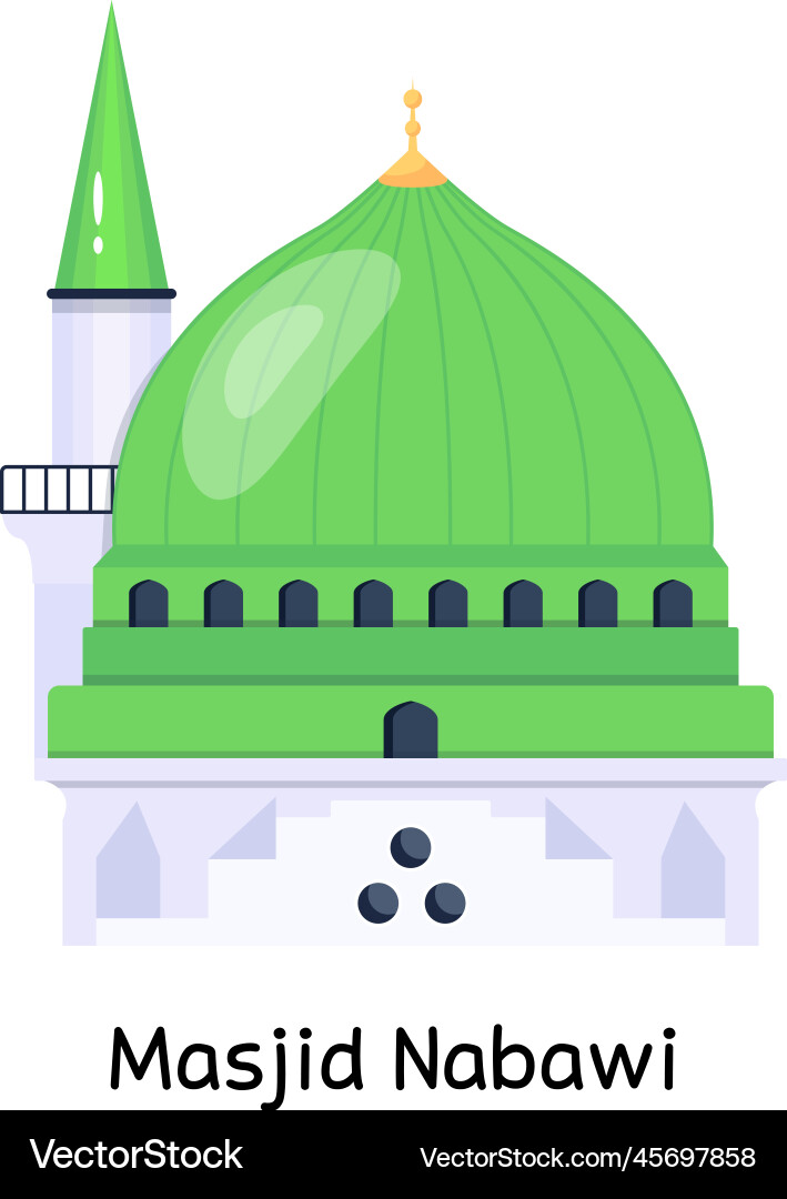 Masjid nabawi (45697858) – Royalty-Free Vector | VectorStock