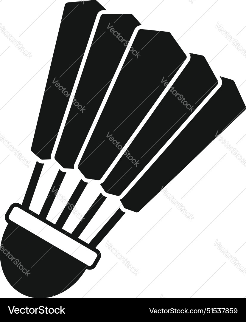 Black and white badminton shuttlecock icon Vector Image