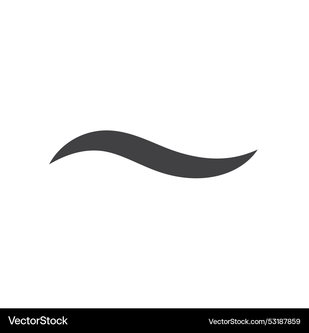 Black wave doodle icon element design template Vector Image