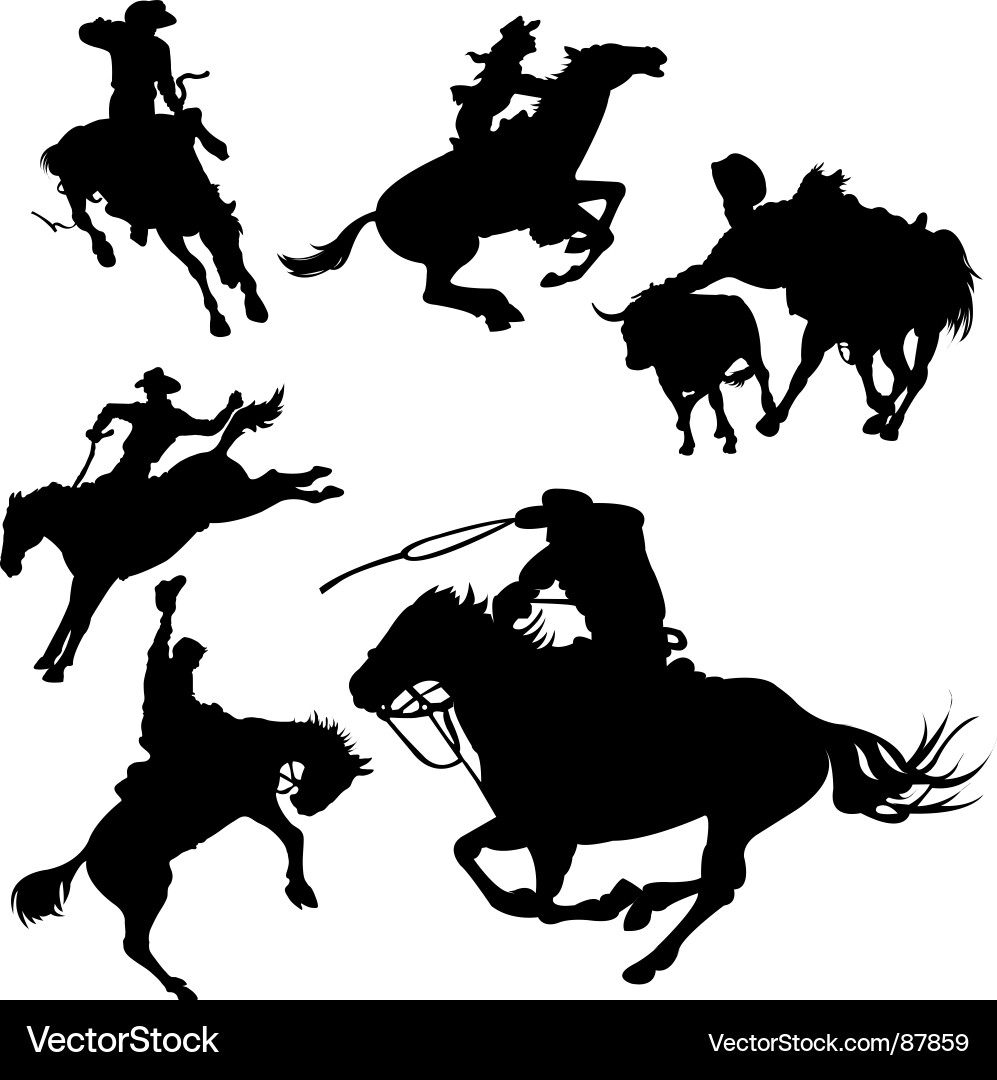 Cowboys Royalty Free Vector Image - VectorStock
