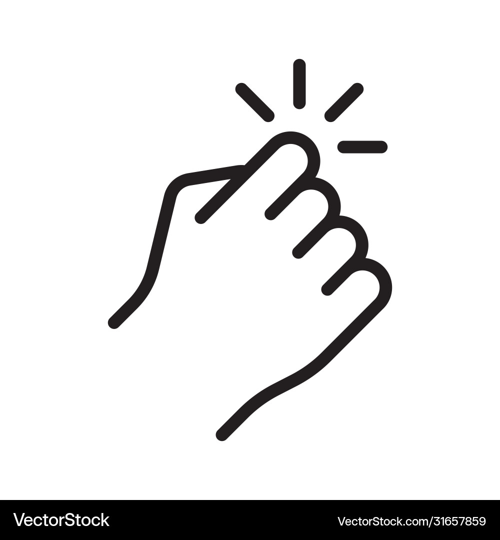 Hand knocking on door icon Royalty Free Vector Image