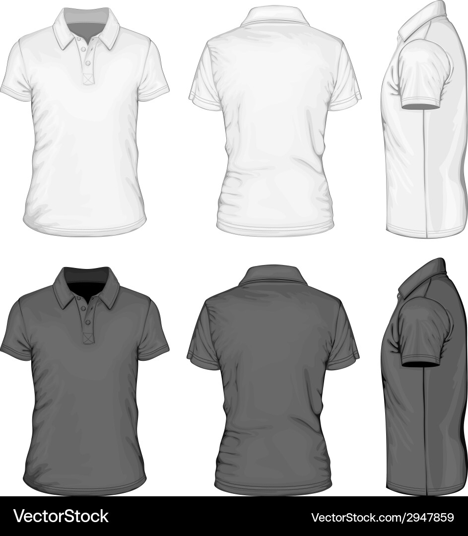 Men's Polo Shirt Templates Royalty Free Vector Image
