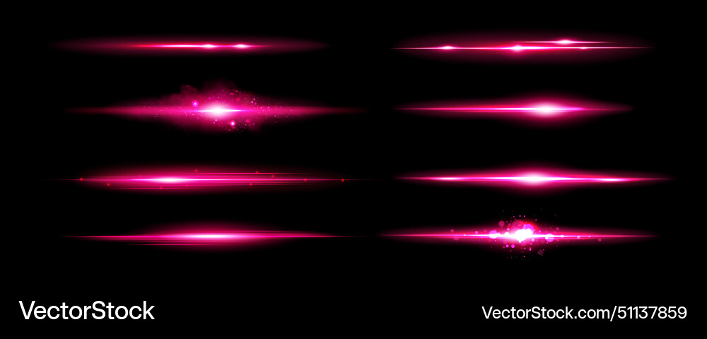 Pink light flare effect with magic lens sparkle Vector Image
