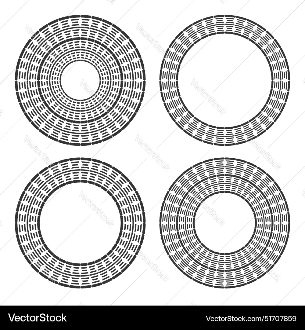 Radial circle patterns Royalty Free Vector Image