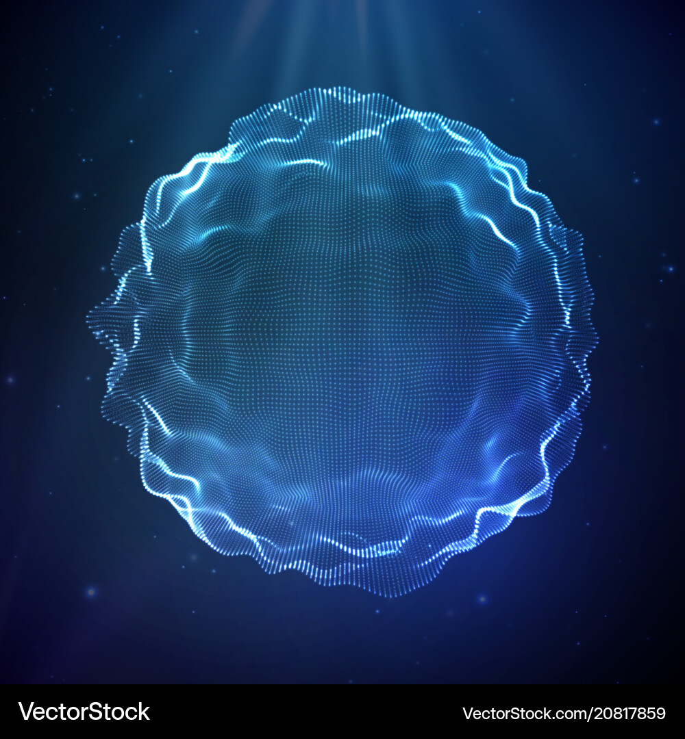 Sound wave abstract neon background music Vector Image