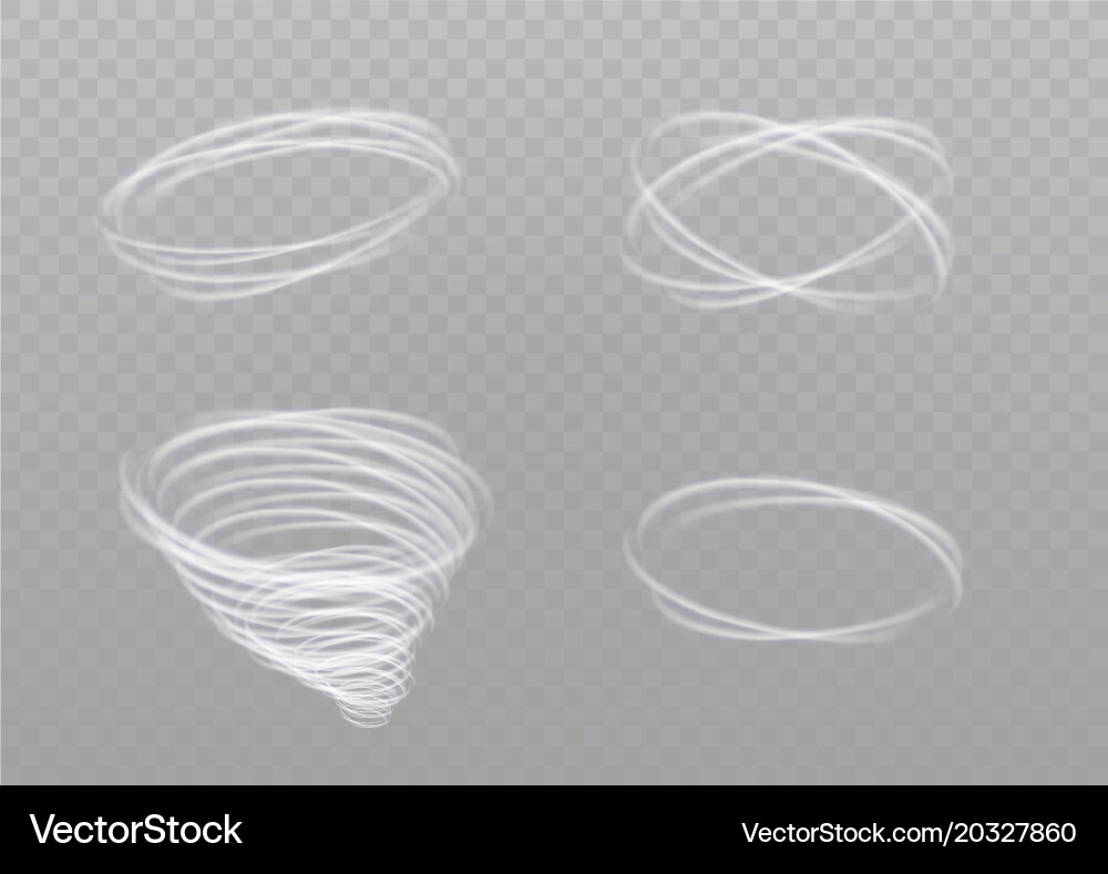 A glowing tornado rotating wind beautiful Vector Image