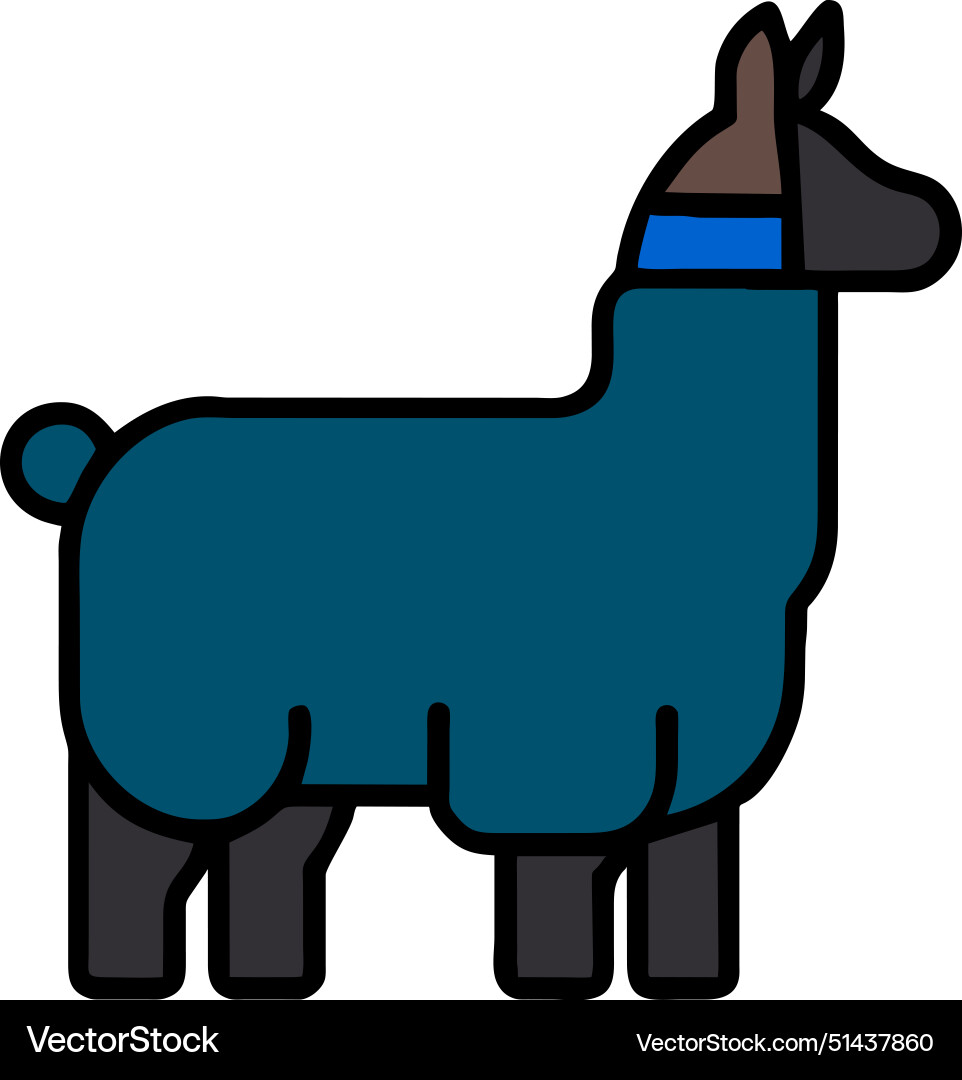 Alpaca blue icon Royalty Free Vector Image - VectorStock