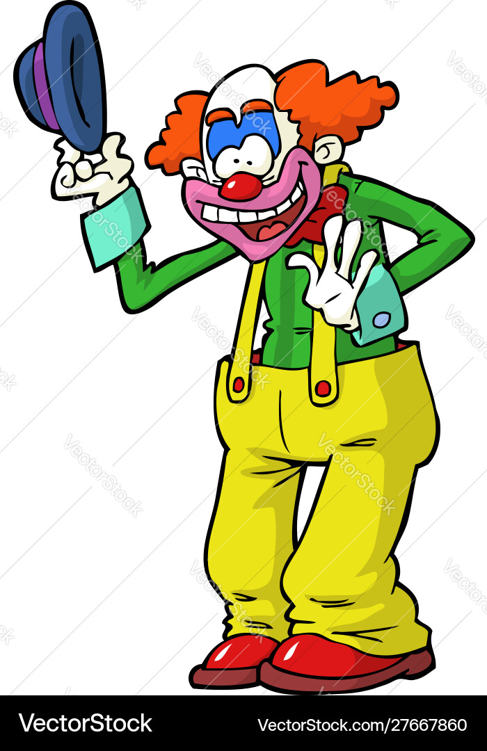 Cartoon clown Royalty Free Vector Image - VectorStock
