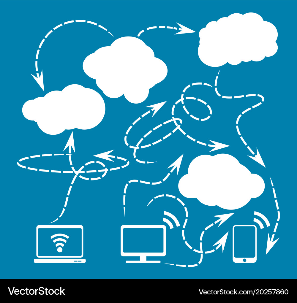 Cloud Computing Lizenzfreies Vektorbild - VectorStock