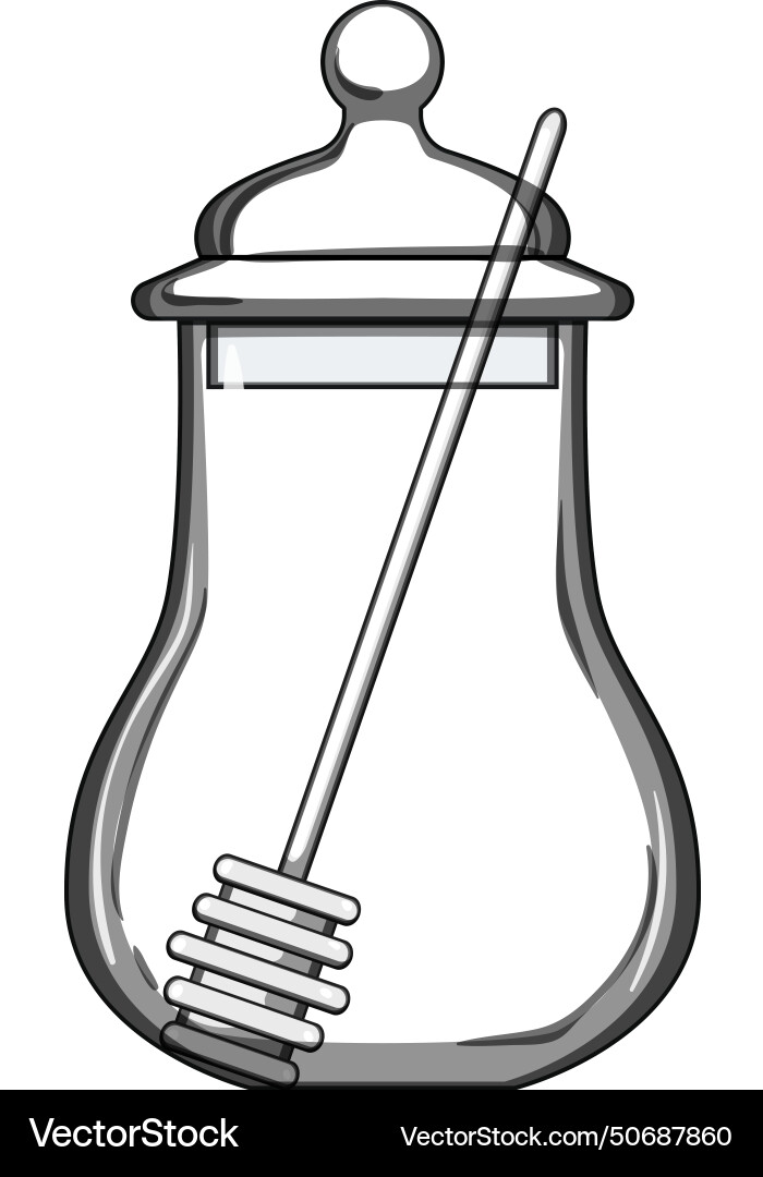 Comb honey jar cartoon Royalty Free Vector Image