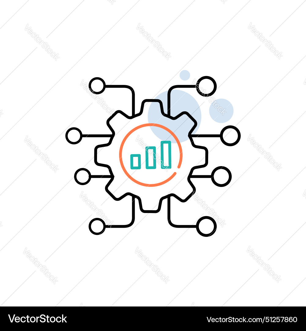 Expert system ai decision support icon design Vector Image