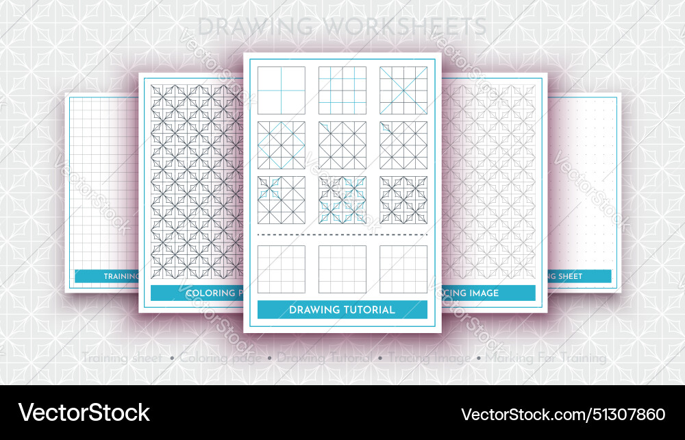 How to draw a pattern step by drawing Royalty Free Vector