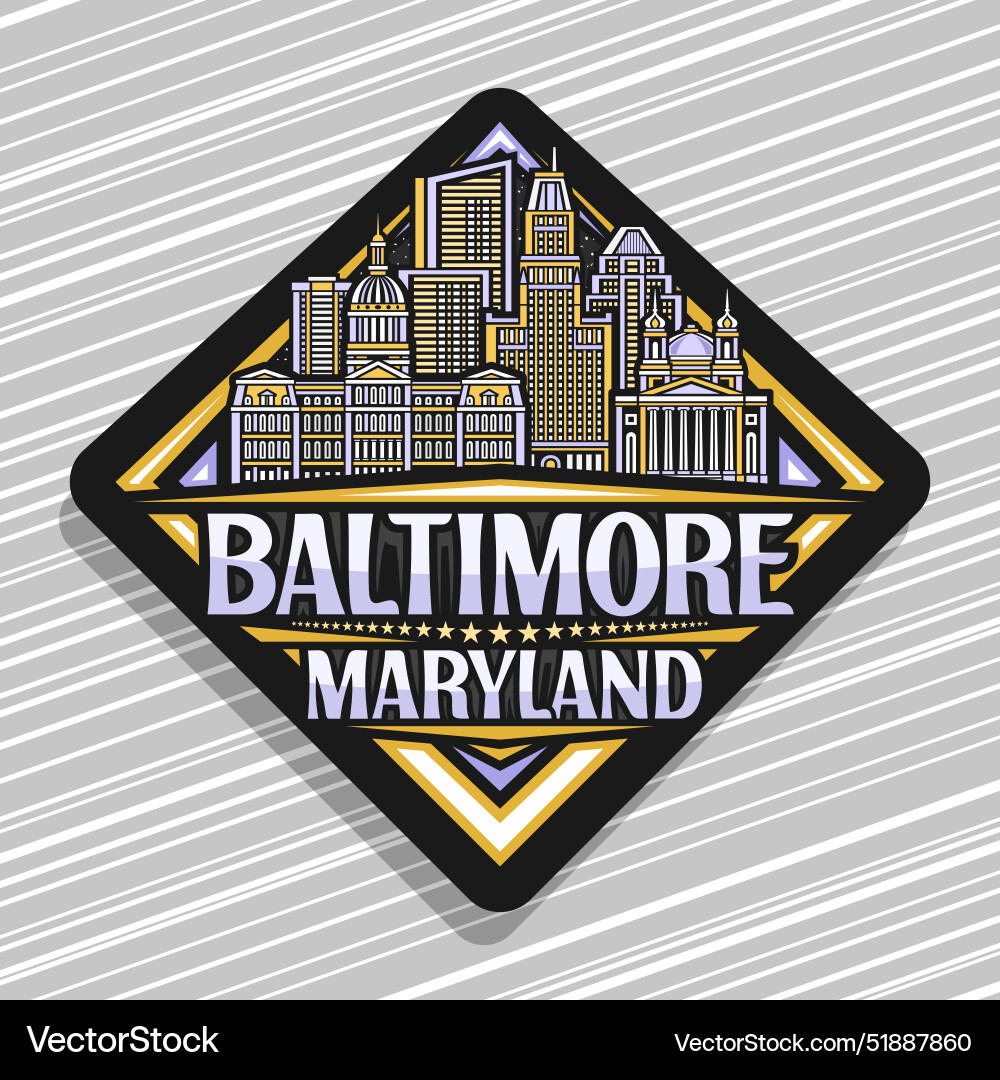 Logo for baltimore Royalty Free Vector Image - VectorStock
