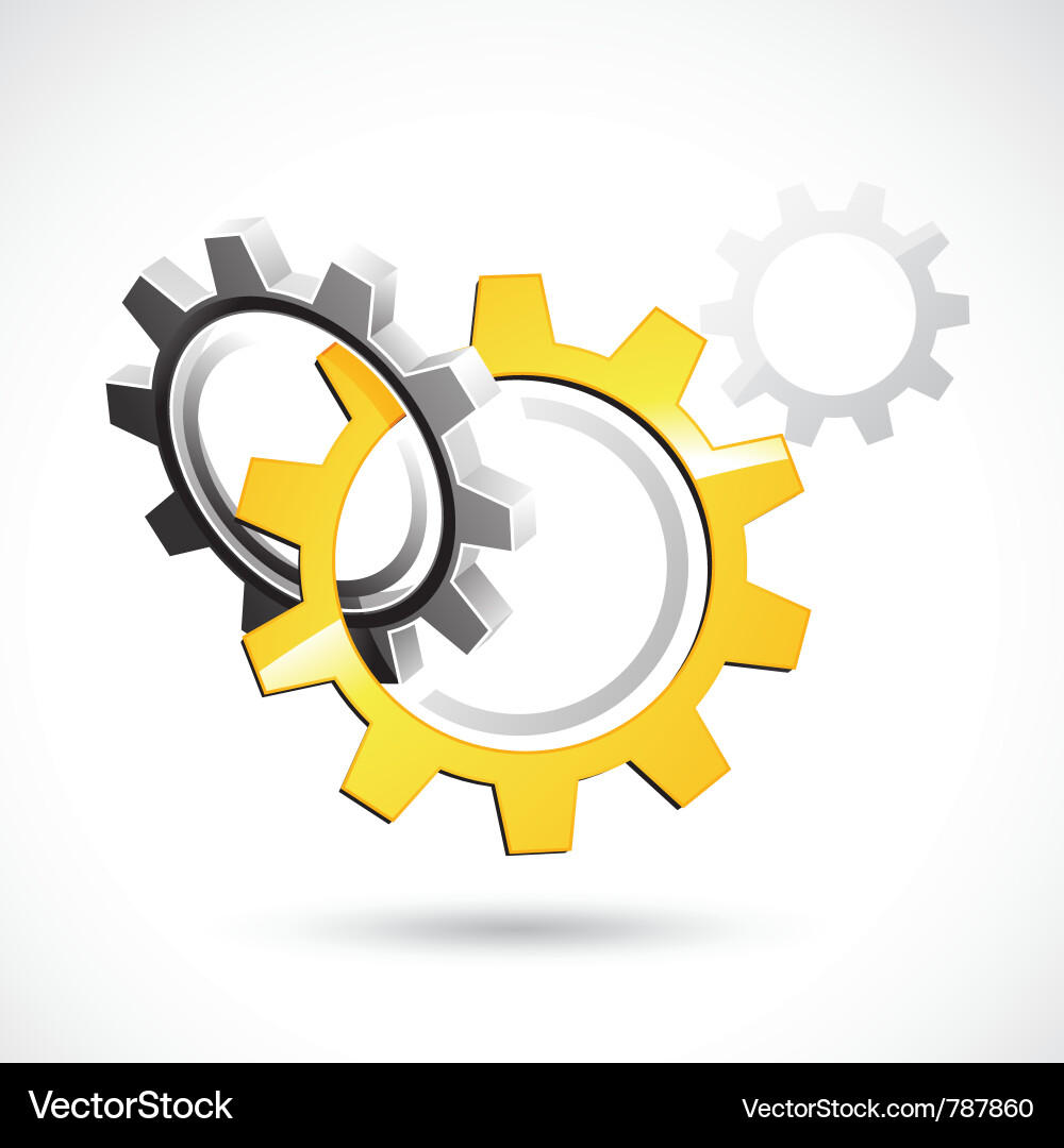 Rotating Gears Royalty Free Vector Image - VectorStock