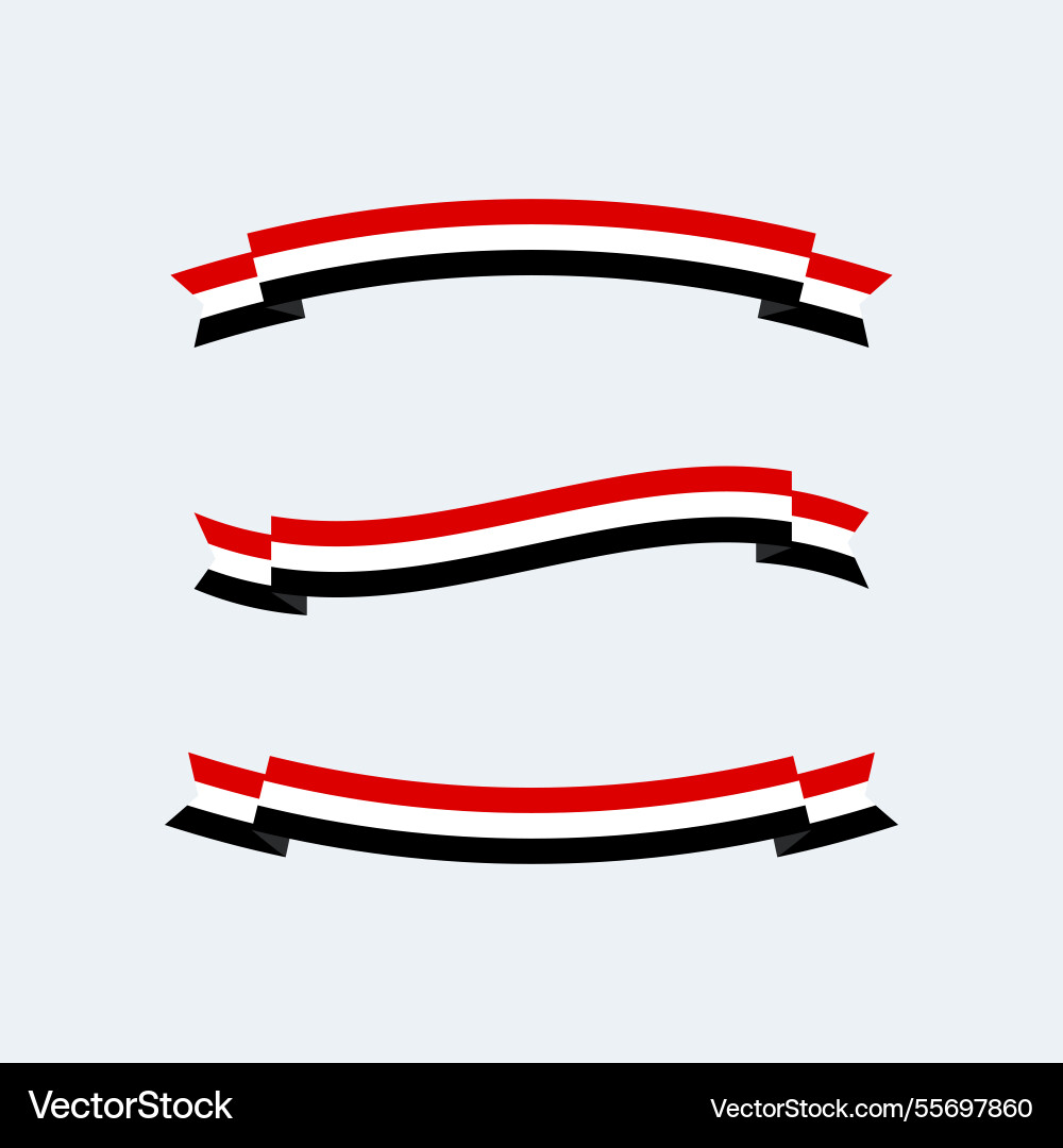 Yaman flag ribbon Royalty Free Vector Image - VectorStock