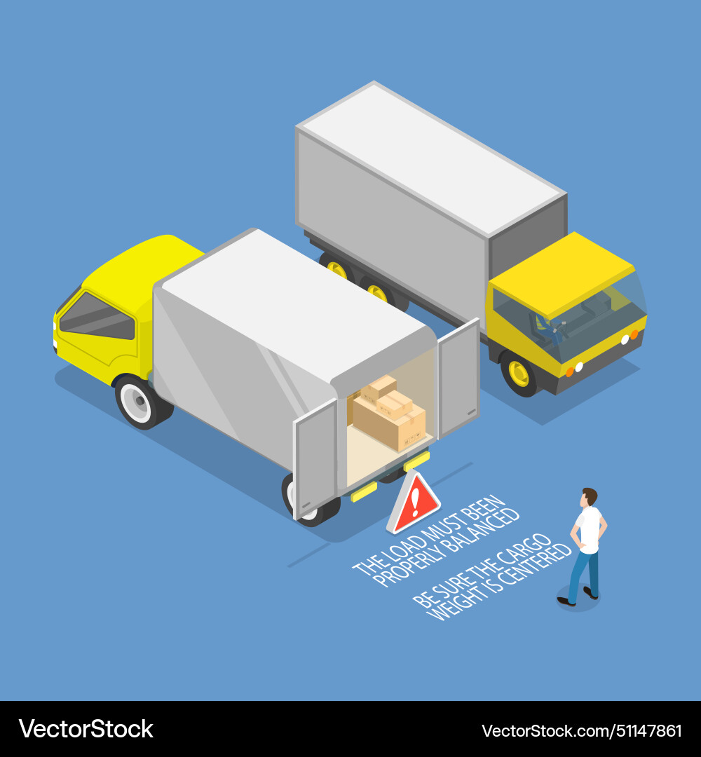 3d isometric flat of driving Royalty Free Vector Image