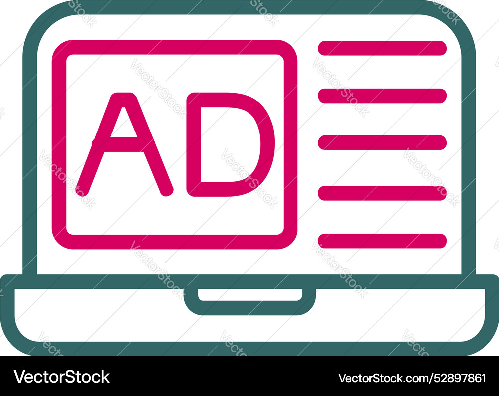 Advertising icon design Royalty Free Vector Image
