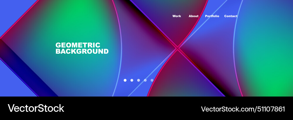 Colorful geometric background with electric blue Vector Image