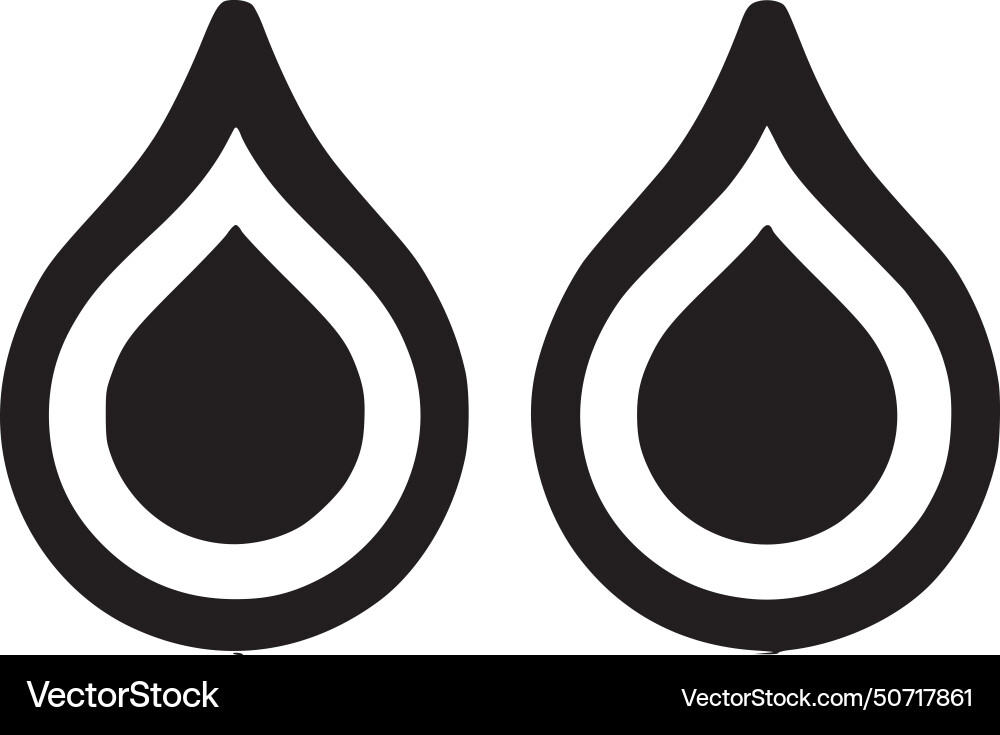 Earrings - minimalist and simple silhouette Vector Image