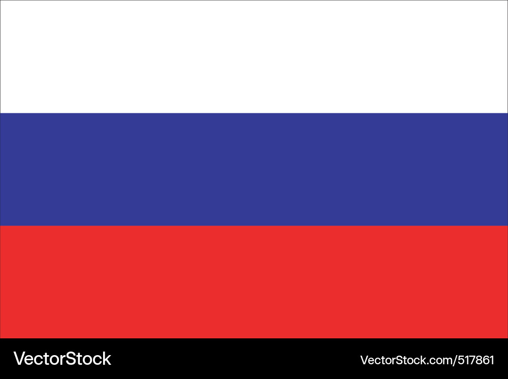 Russian flag Royalty Free Vector Image - VectorStock