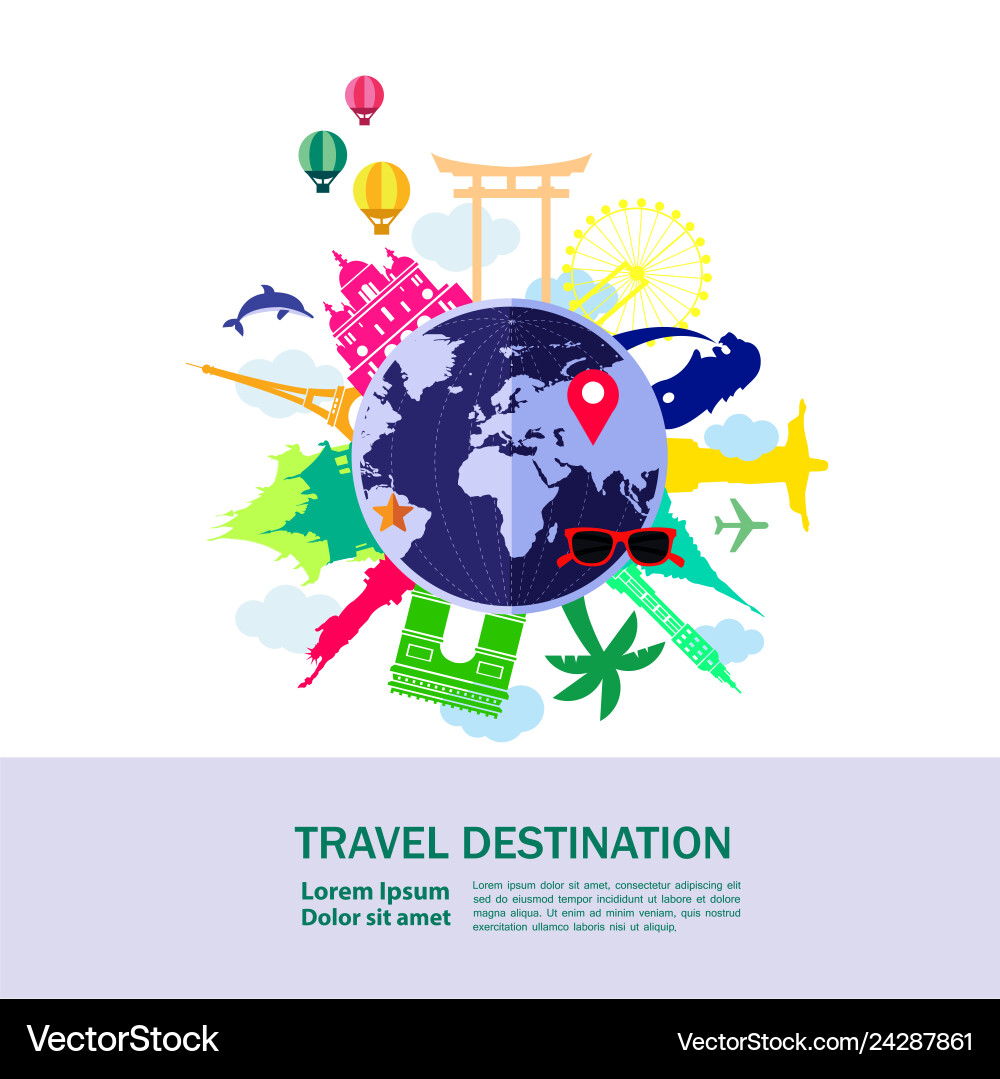 Travel around the world Royalty Free Vector Image