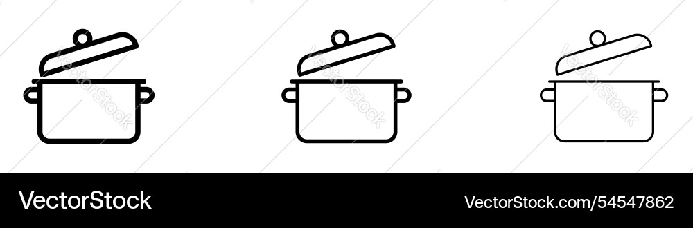 Cooking pot icon Royalty Free Vector Image - VectorStock