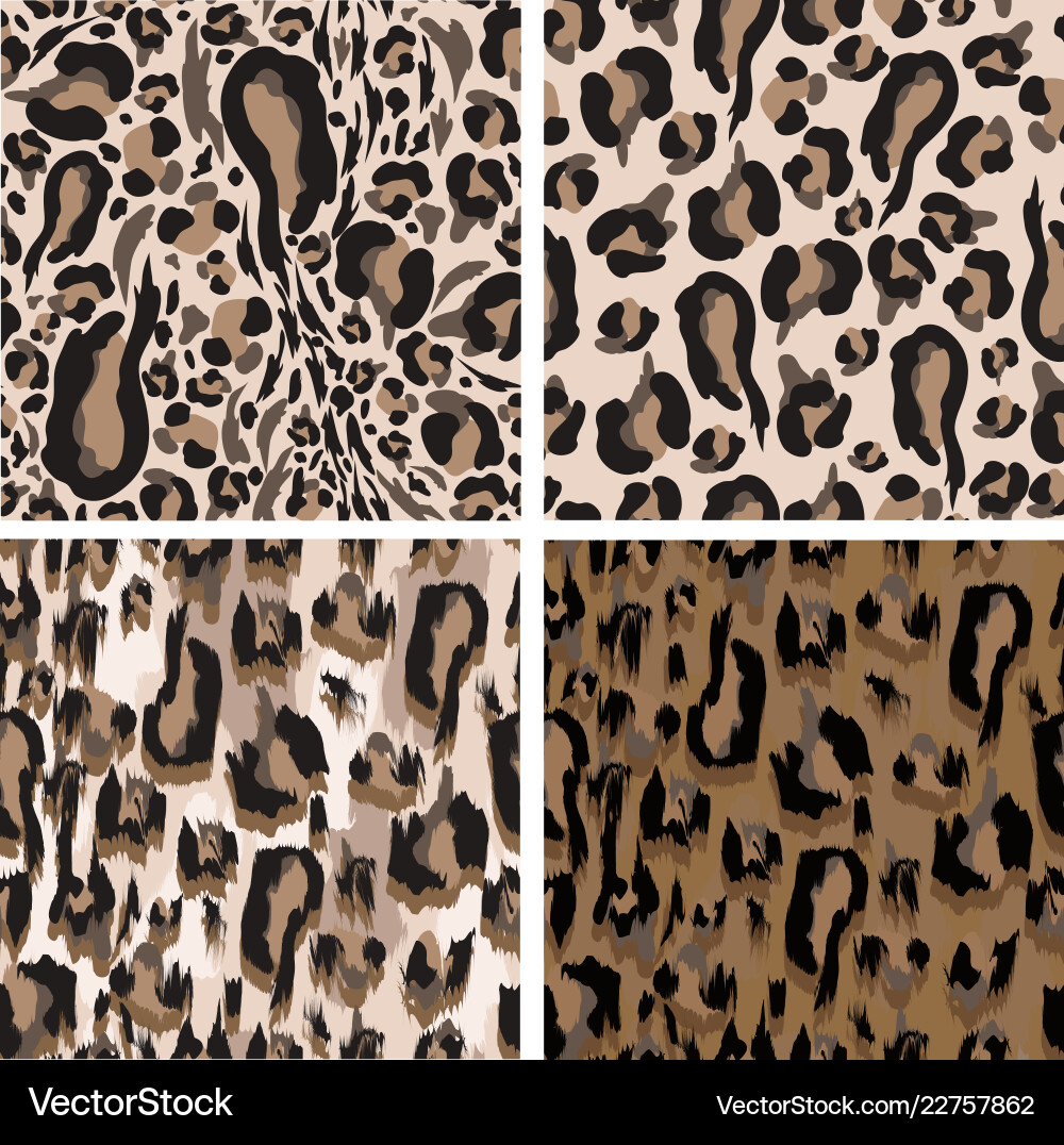 Leopard Skin Seamless Pattern Royalty Free Vector Image