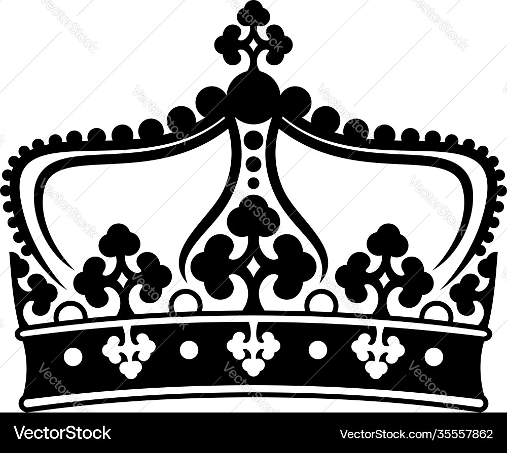 Monarchy symbol isolated royal crown Royalty Free Vector