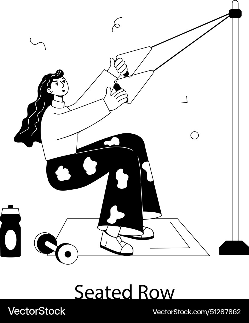 Seated row Royalty Free Vector Image - VectorStock