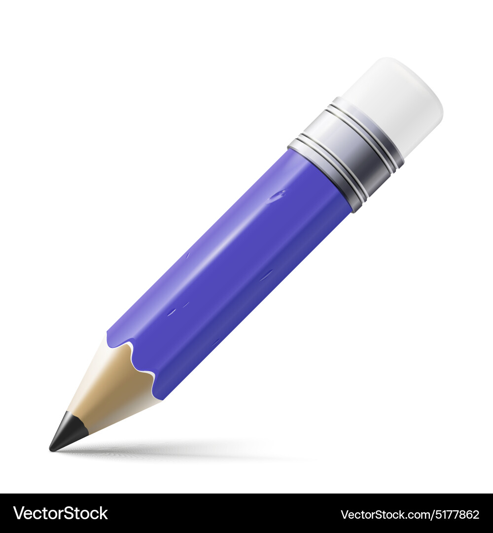Sharp pencil isolated Royalty Free Vector Image