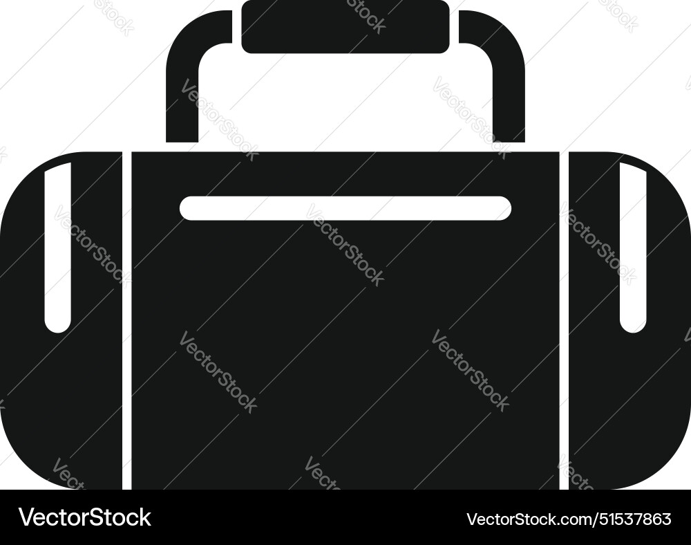 A simple black gym bag icon Royalty Free Vector Image