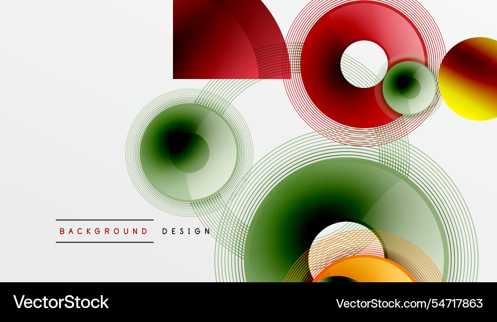 Abstract composition of overlapping circles with Vector Image