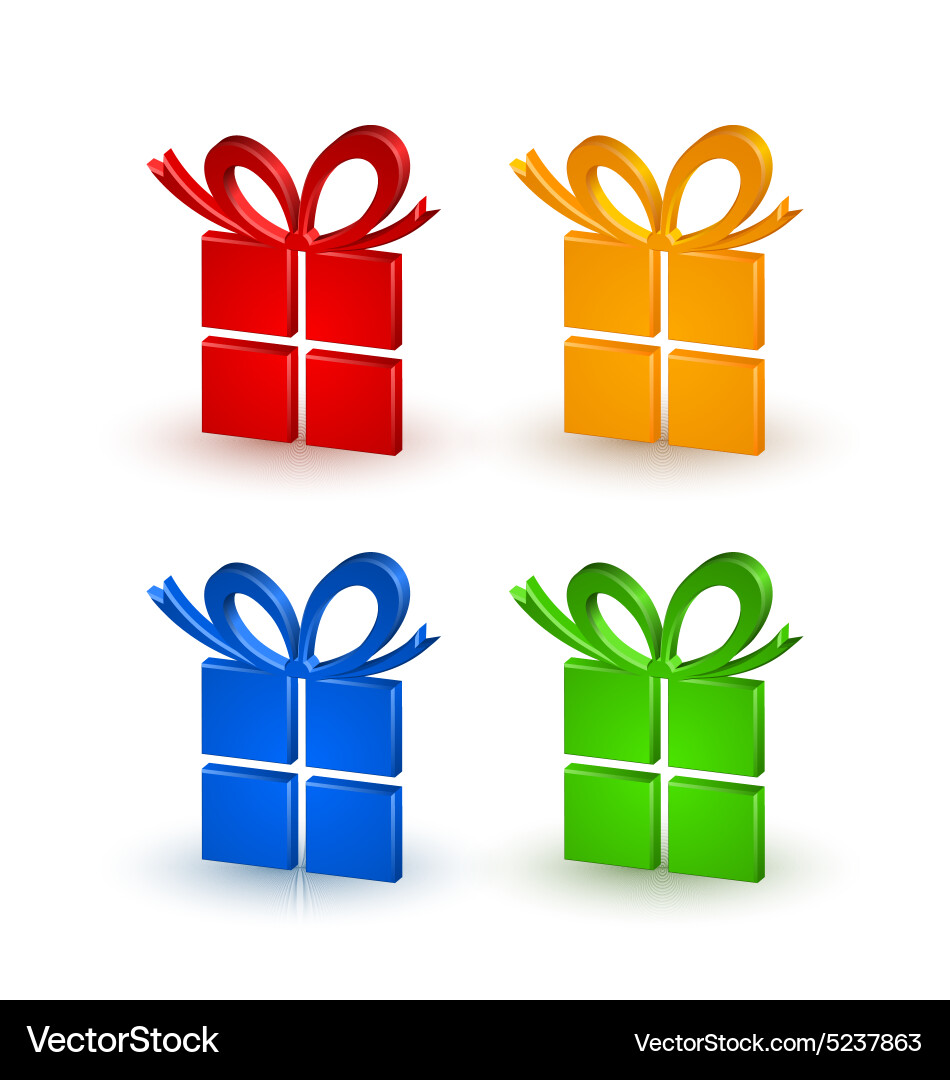 Colorful gifts Royalty Free Vector Image - VectorStock
