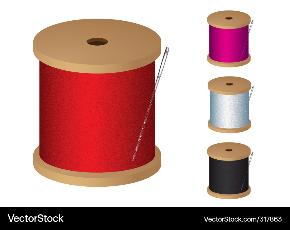 Cotton reel Royalty Free Vector Image - VectorStock