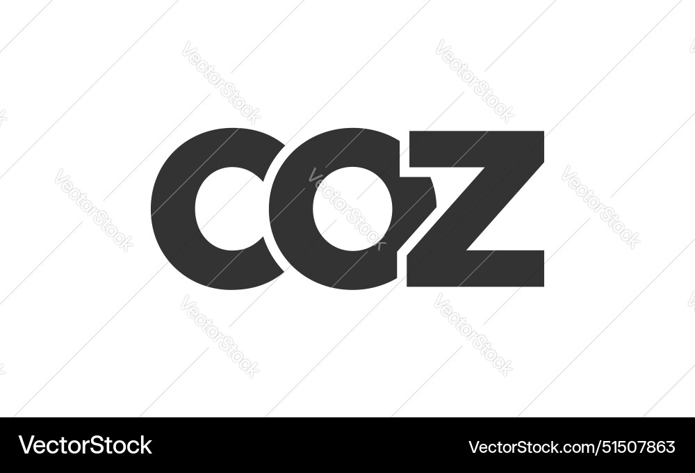 Coz logo design template with strong and modern Vector Image