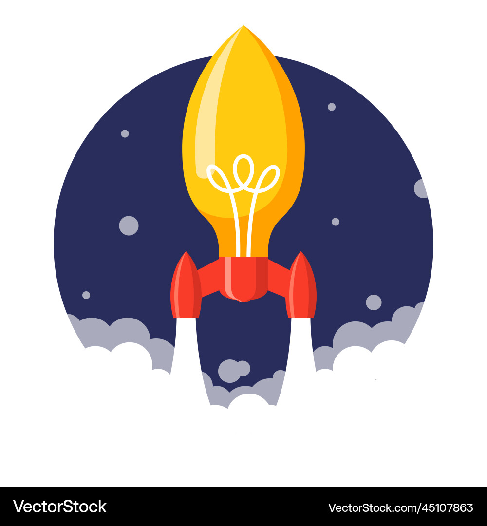Effective idea launch Royalty Free Vector Image