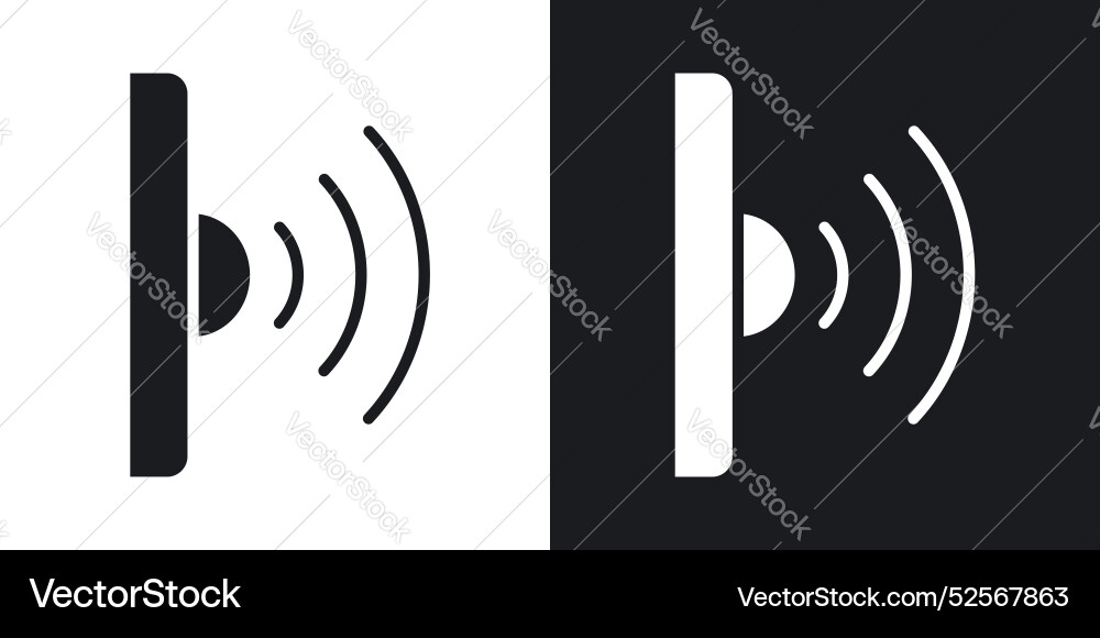 Infrared icon set on white background Royalty Free Vector